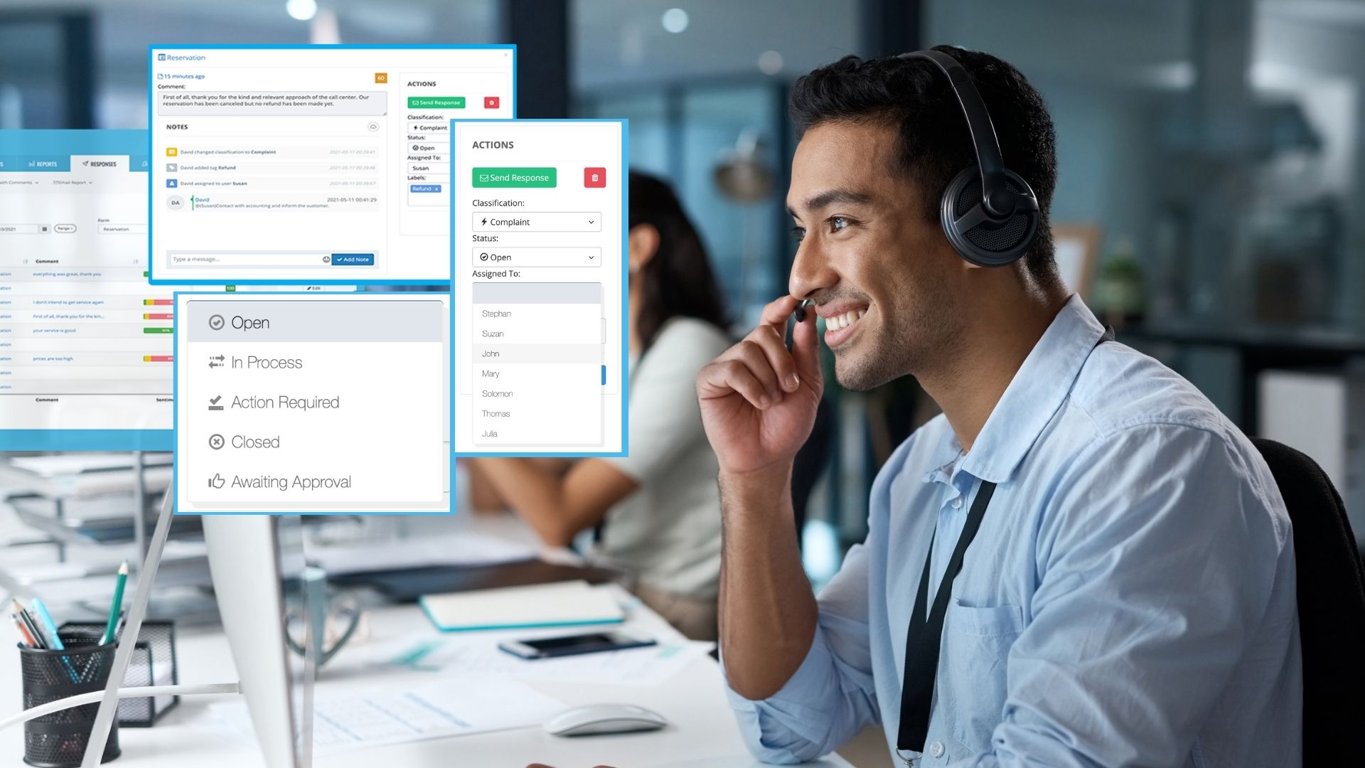 Improve customer experience within each closed-loop process - Wiseback
